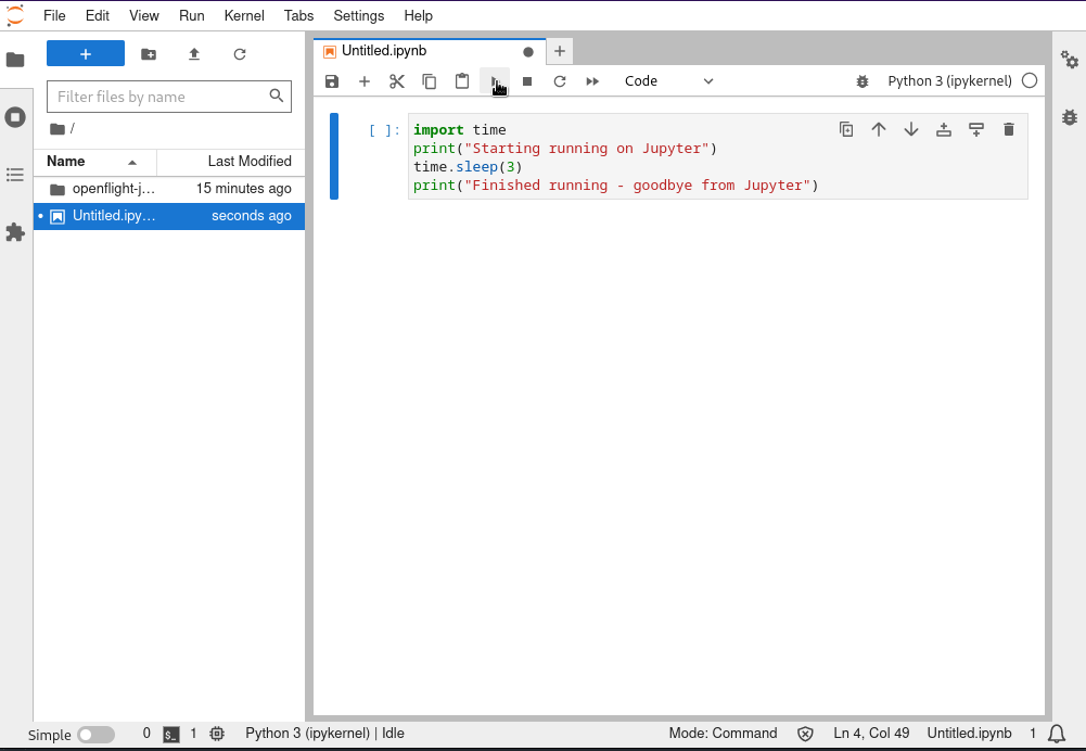 Jupyter Lab Standalone AWS - OpenFlightHPC